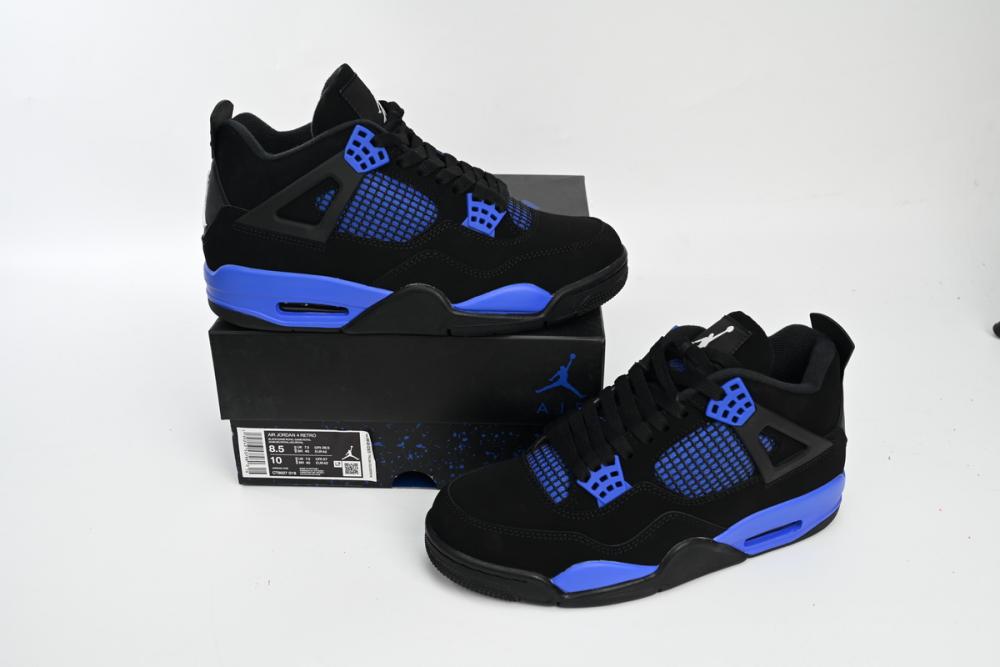 Classy Sneakers - Nike Air Jordan 4 Retro Black Blue - Meu catálogo fácil!